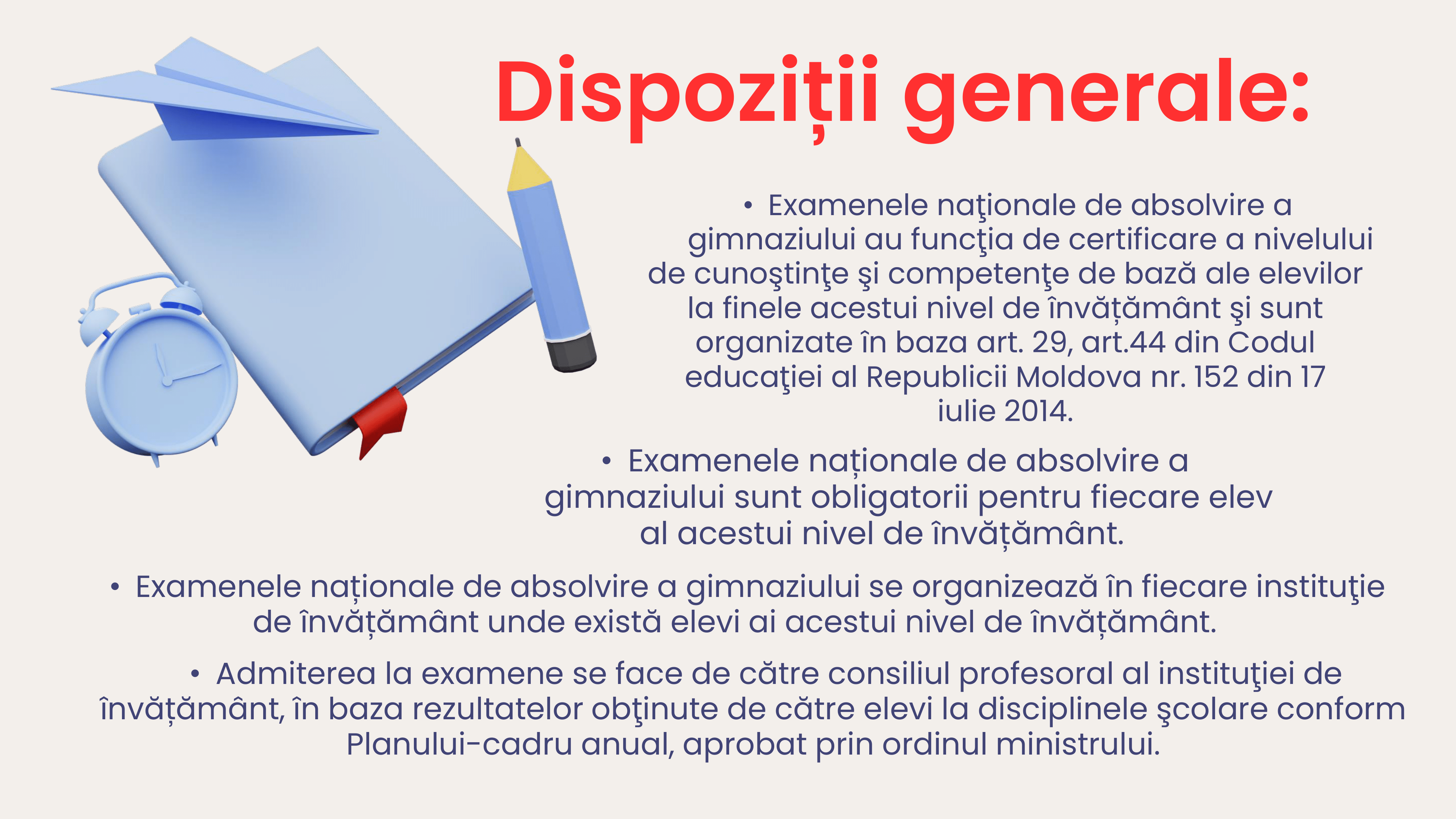 Examenele de absolvire clasa IX-a | Gimnaziul „Ion Creangă”, s. Teleșeu, r. Orhei