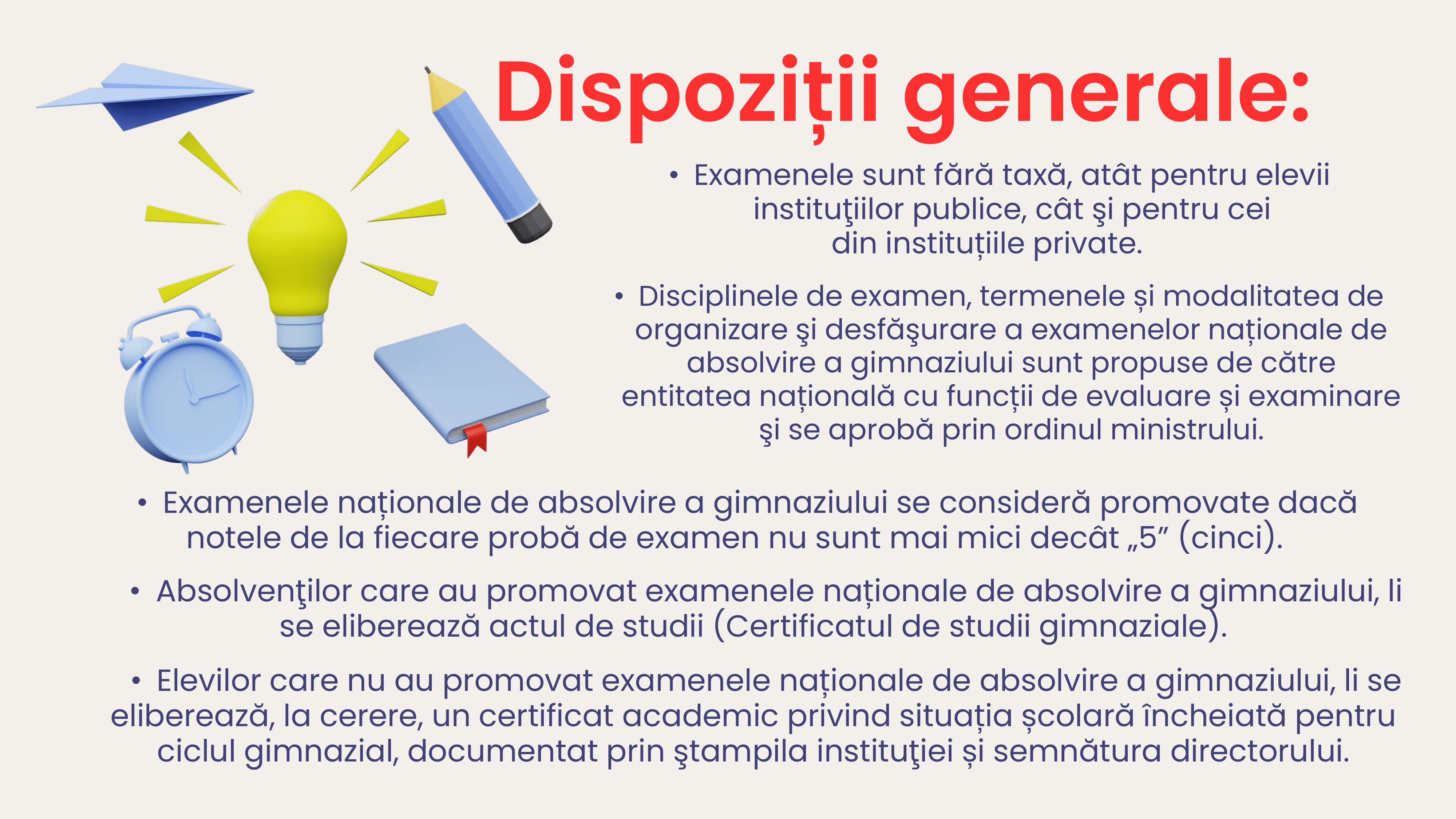 Examenele de absolvire clasa IX-a | Gimnaziul „Ion Creangă”, s. Teleșeu, r. Orhei