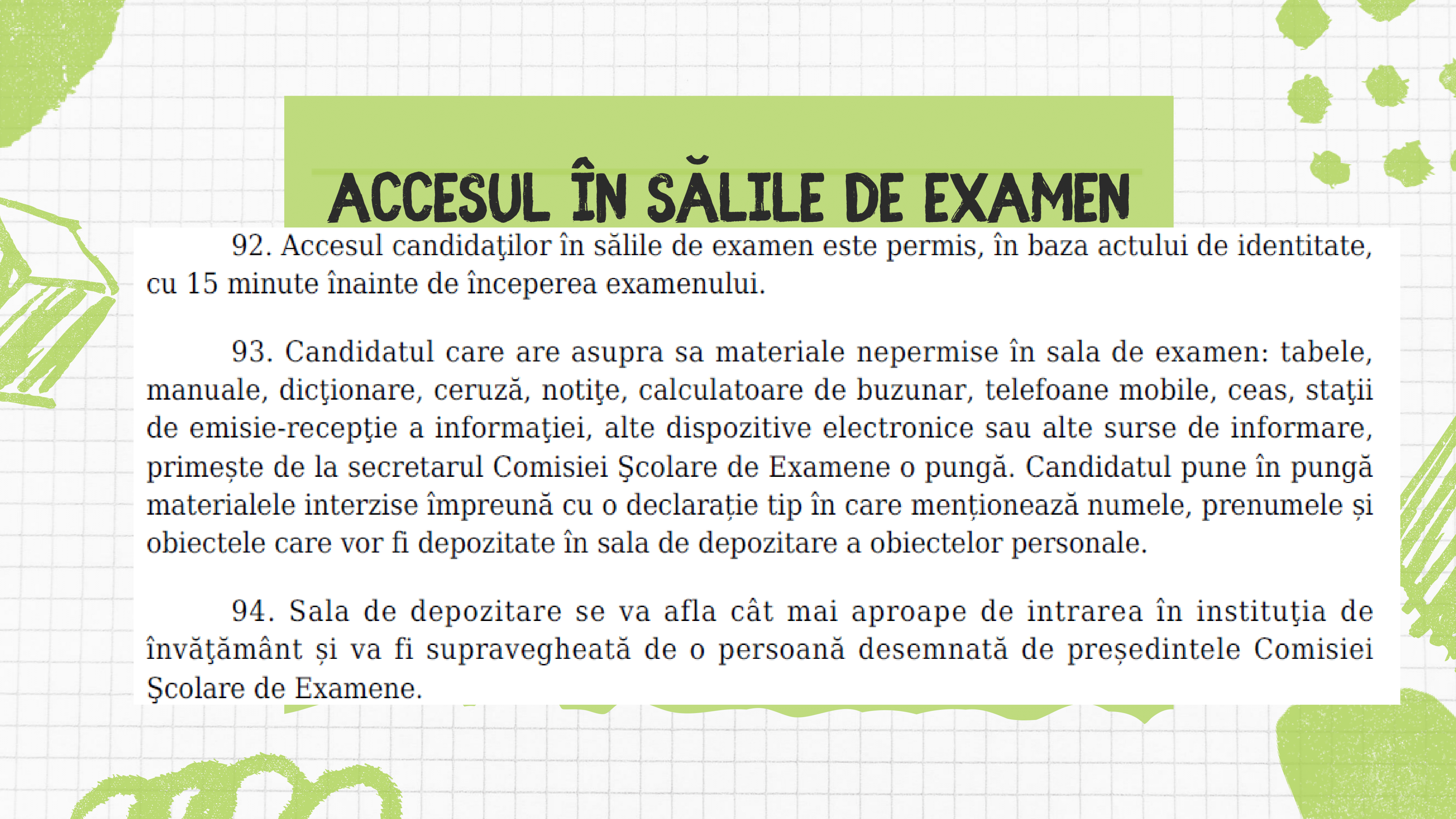 Examenele de absolvire clasa IX-a | Gimnaziul „Ion Creangă”, s. Teleșeu, r. Orhei